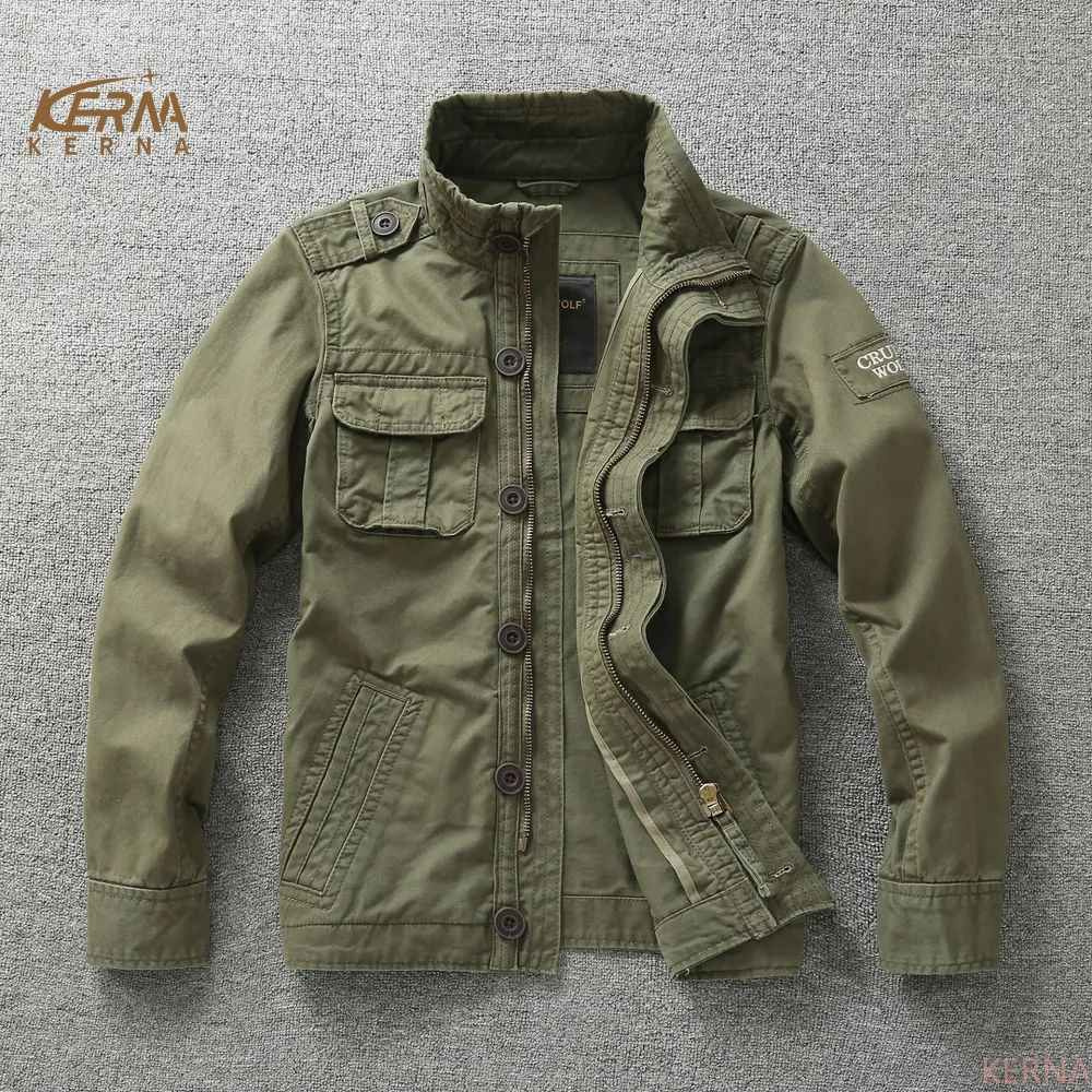 Куртка Мужской KERNA оливковый Хлопок, размер 40, 42 Демисезон Китай купить c доставкой на OZON ...