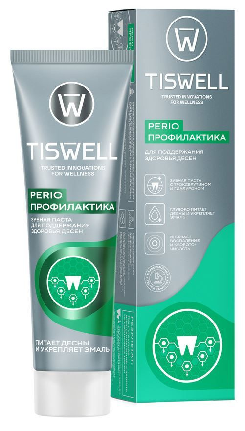Зубная паста Tiswell с троксерутином и гиалуроном PERIO Профилактика ...
