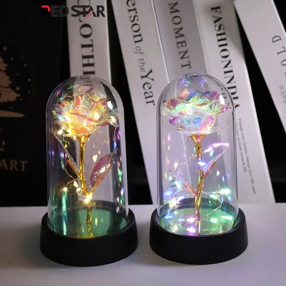 набор Розы В Колбе С Подсветкой, Светильник Декоративный,ночник купить ...