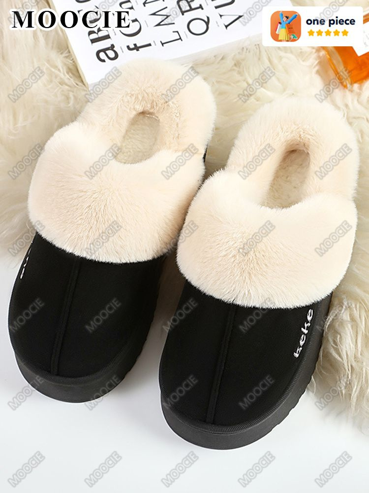 Тапочки Женский MOOCIE, размер 40, 41 черный Толстая подошва Зима купить c доставкой на OZON по ...