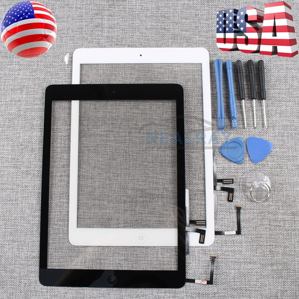 Черный сенсорный экран и кнопка Домой для iPad AIR A1474 A1475 A1476 ...