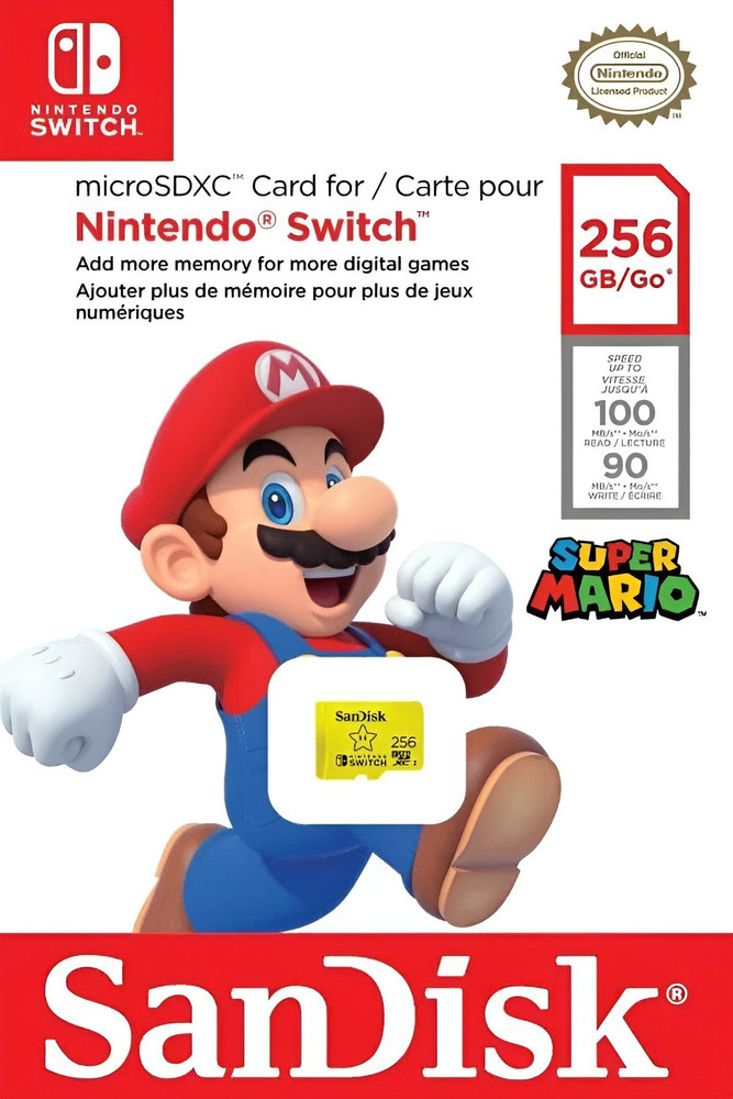 SanDisk microSDXC Nintendo Switch 256GB SDSQXAO-256GB 1 шт желтый ...