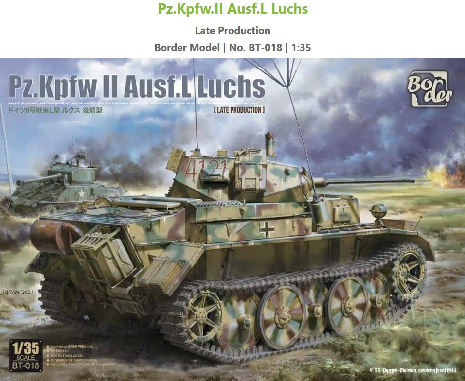 Border Model BT-018 1/35 Pz.Kpfw.II Ausf.L Luchs позднего выпуска ...