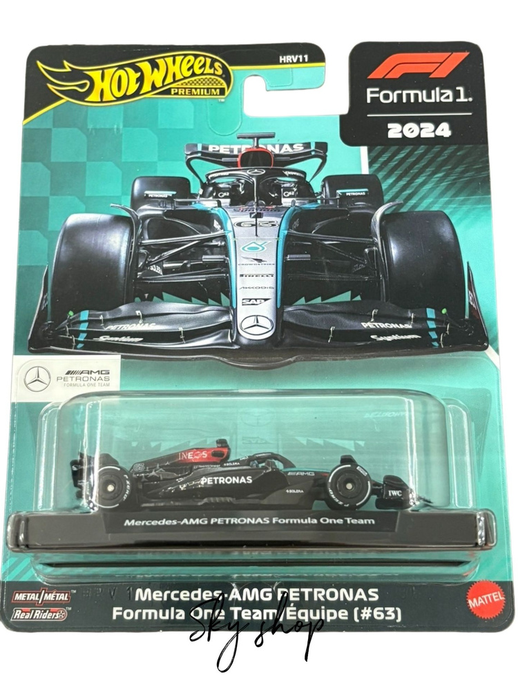 Hot Wheels Premium 1/64 машинка формула 1 Mercedes-AMG PETRONAS Formula ...