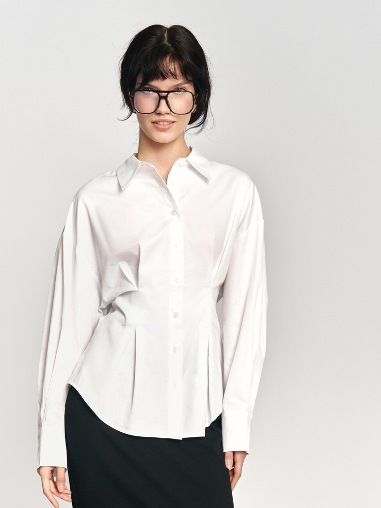 Рубашка Женский Zolla белый Хлопок, размер 50 Китай, рост 164-176 купить c доставкой на OZON по ...