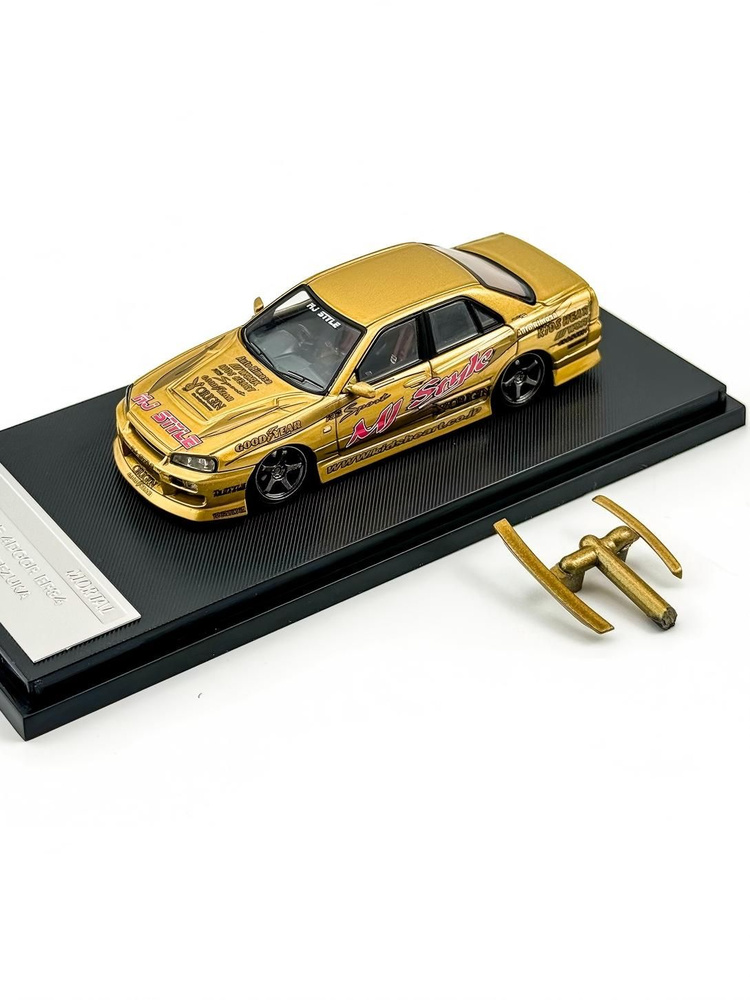 Машинка Mortal 1/64 Nissan GT-R ER34 SKYLINE Golden Die-cast Alloy Car ...