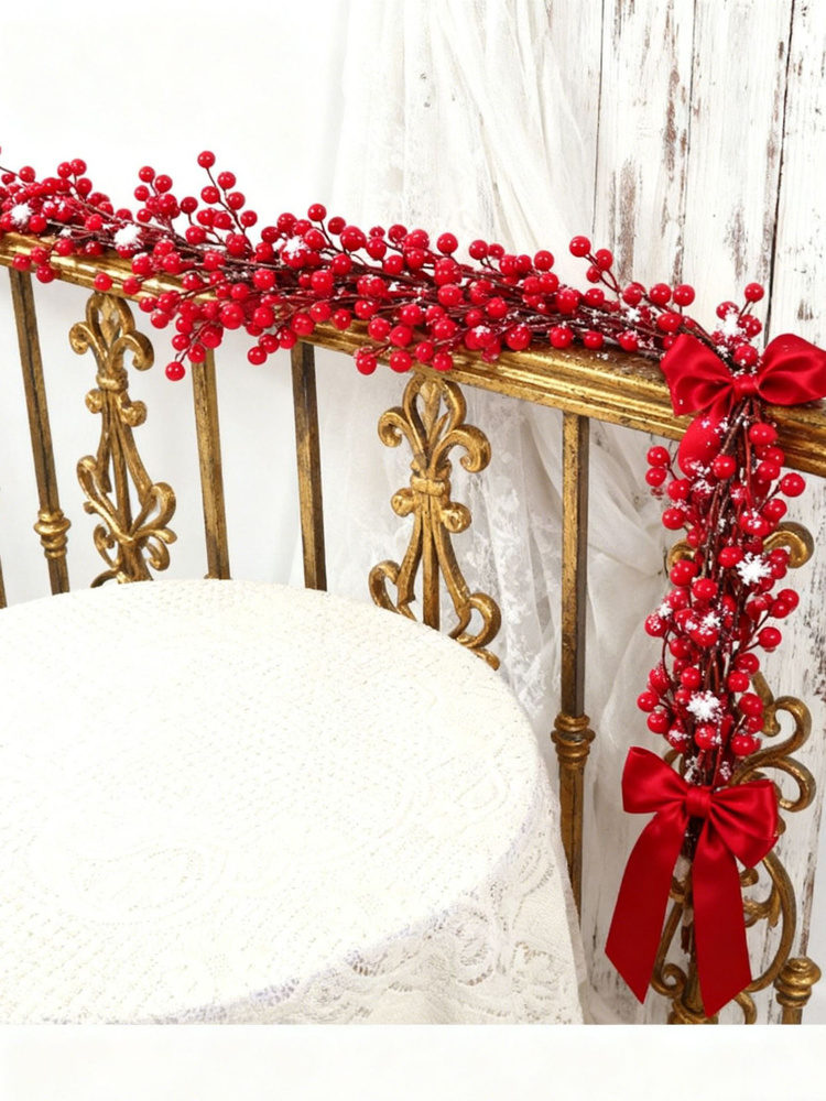 Гирлянда Гирлянда хвойная цвет красный, 175 см., Рождество, Универсальный, Пластик купить c ...