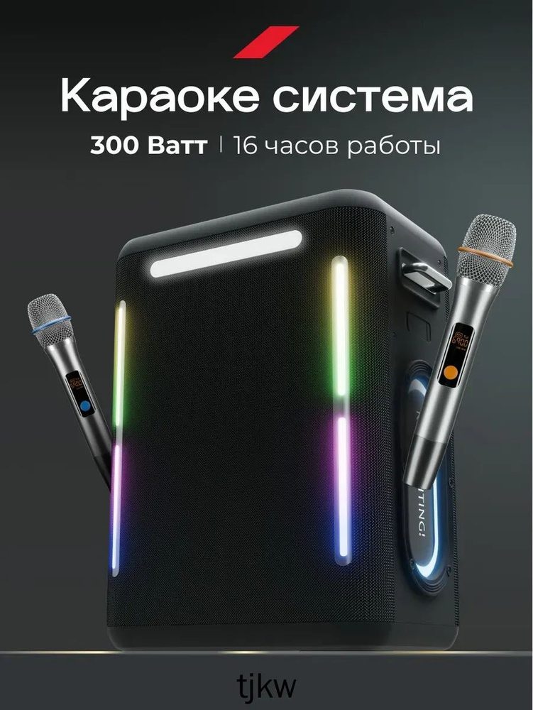 Караоке система с двумя микрофонами 3в1 Party 1981 колонка блютуз беспроводная купить на OZON по ...