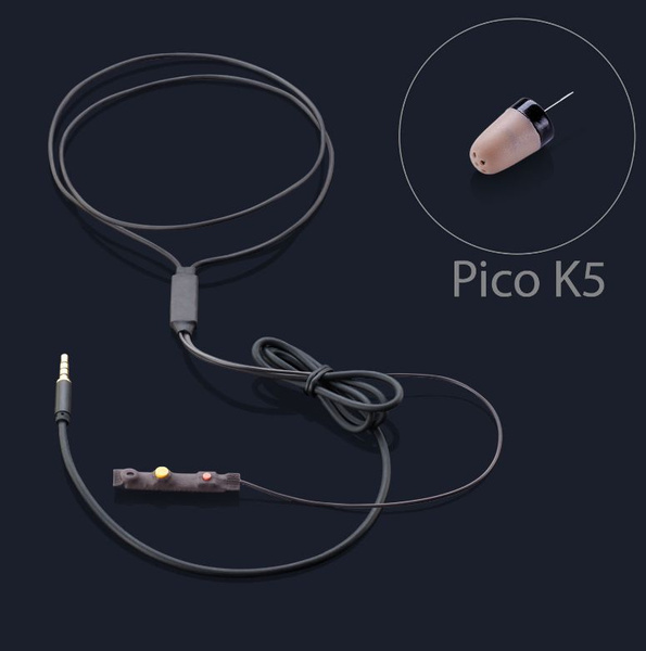 Микронаушник капсульный проводной MXMEDIA Pico K5, выведенный микрофон с кнопкой пищалкой купить ...