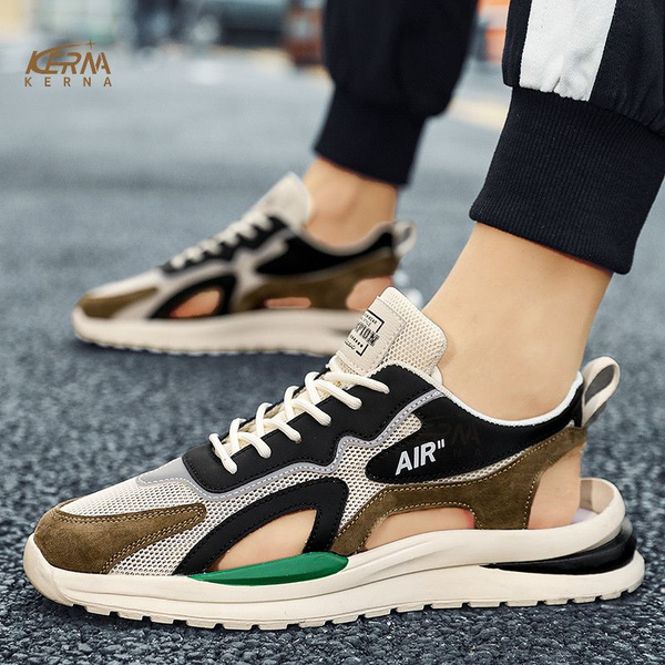 Сандалии Мужской KERNA, размер 42 Искусственная кожа Без каблука Рельефный рисунок подошвы Лето ...