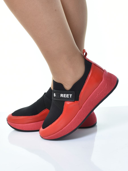 Лоферы Женский Ascalini красный, размер 42 Стандартный низкий (до 4 см) На любой сезон 7 Без ...