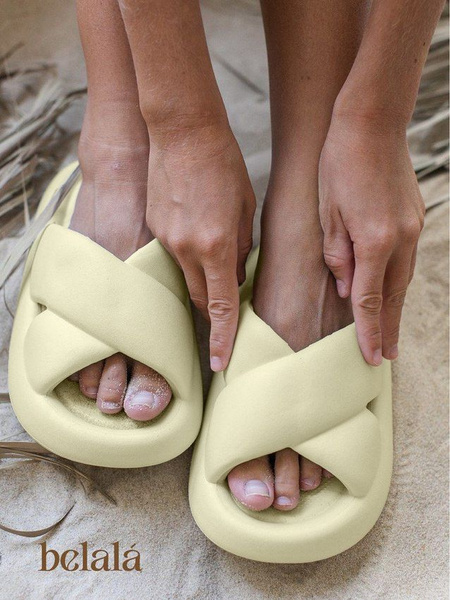 Шлепанцы Женский belala, размер 36, 37 EVA Легкая модель, Круглый нос Без каблука Без застёжки ...