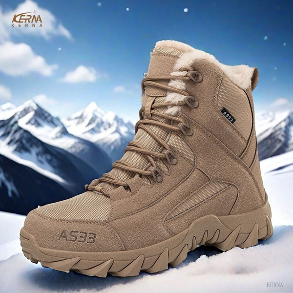 Ботинки для треккинга Мужской KERNA коричневый, размер 41 дезерты Зима D Шнурки Без каблука Бант ...
