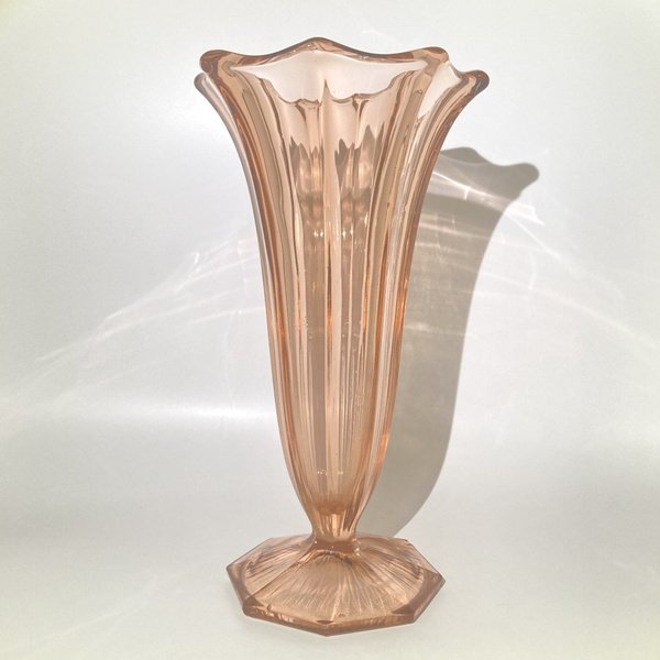 Ваза винтажная для цветов в стиле Art Deco, стекло, пресс, Бельгия, 1930-1960 гг. купить на OZON ...