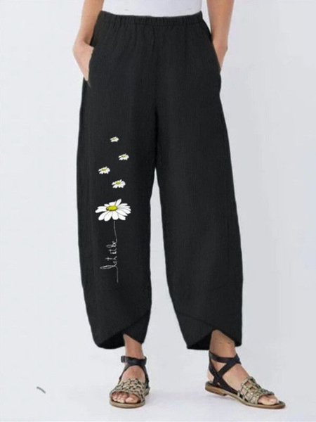 Брюки для дома Женский MOOCIE Повседневный Полиэстер, размер 48 Эластичная широкие горький ...