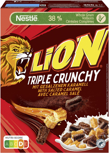 Сухой завтрак Nestle Lion Triple Crunchy Salted caramel & chocolate ...