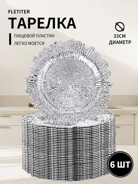 Тарелка, Пищевой пластик, диаметр 33 см купить c доставкой на OZON по ...