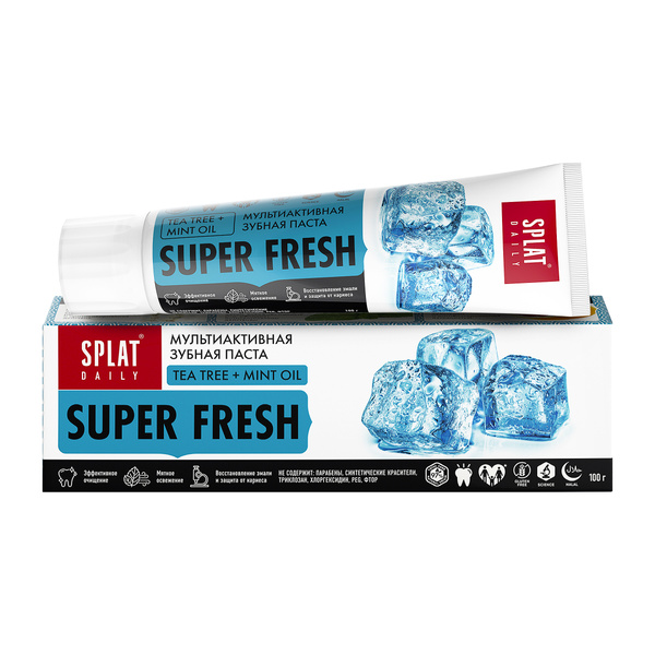 Зубная паста Splat Daily Super Fresh 100г купить на OZON по низкой цене ...