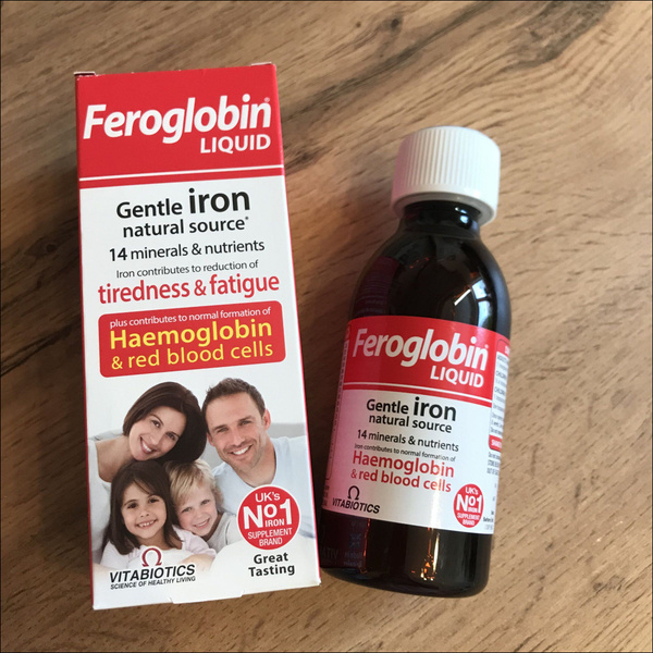 Vitabiotics Feroglobin Liquid 200ml Фероглобин железо В12 Сироп купить ...