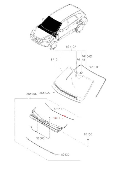 Hyundai-Kia 986302B000 Форсунка омывателя ветрового стекла ...