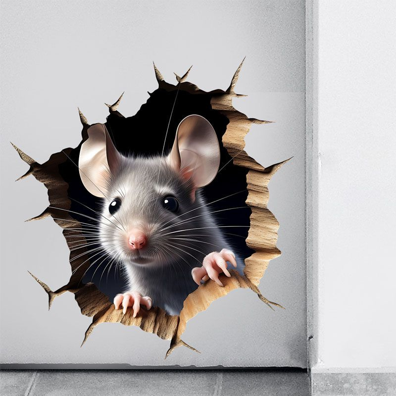 Декоративная наклейка на стену 3D Probe Mouse купить c доставкой на ...