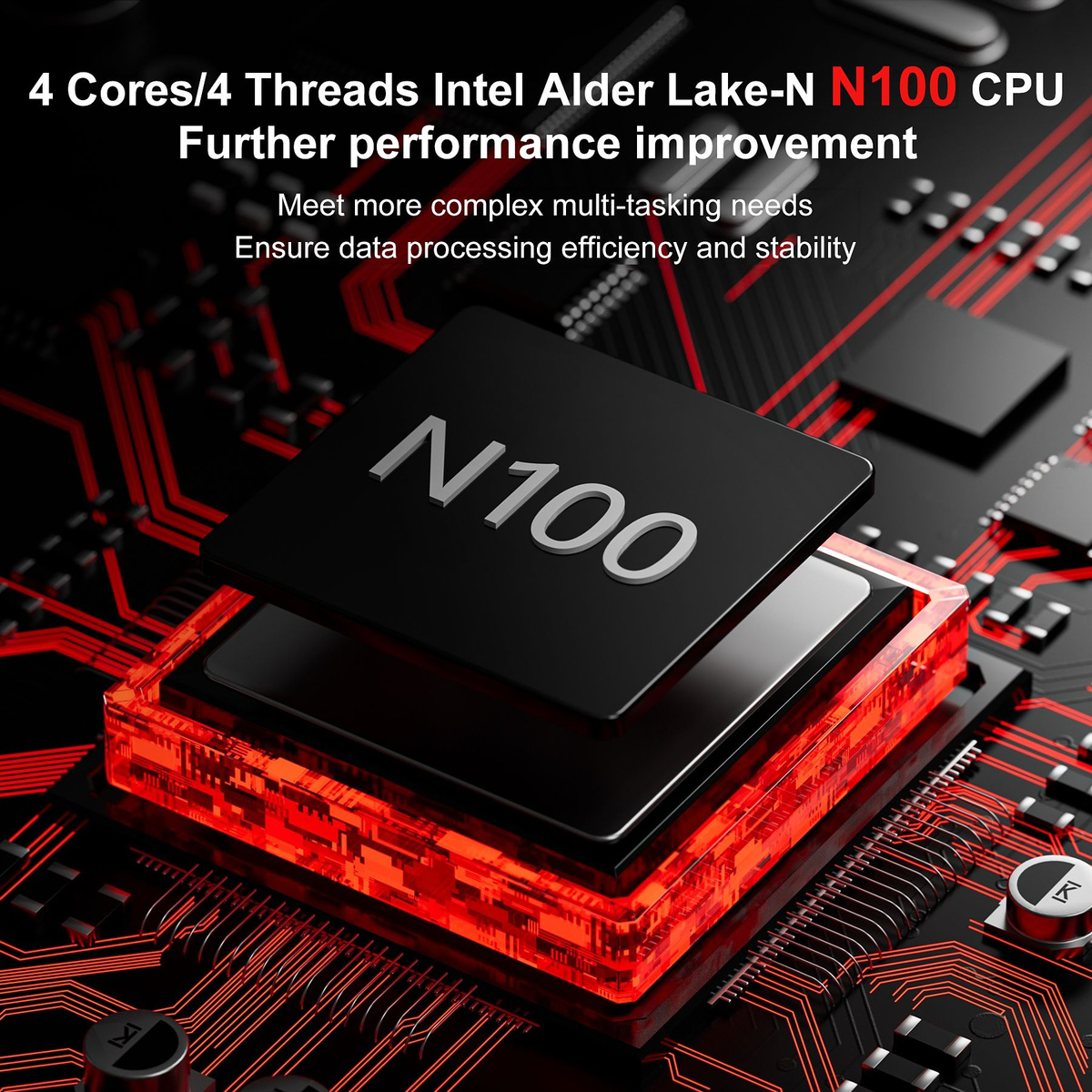 Мини-ПК (Intel Processor N100, RAM 8 ГБ, SSD 256 ГБ, Intel UHD Graphics ...