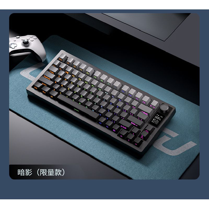 Игровая клавиатура беспроводная , Английская раскладка, черный, розовый ...