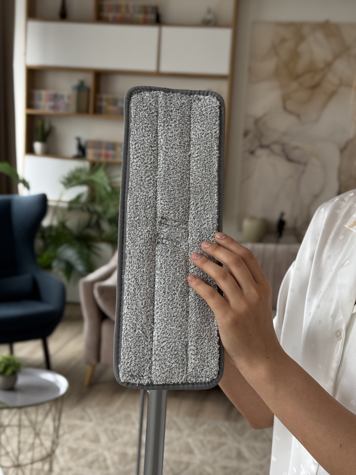 Швабра с отжимом Hausmann Care Clean version 2.0, бирюзовая, длина 135 см купить на OZON по ...