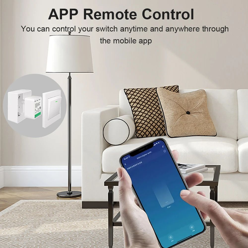 Tuya Smart Mini Switch с WiFi-версией, монитором мощности, 2-сторонним ...