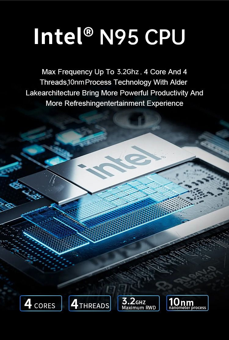 Findarling Мини-ПК (Intel N95, RAM 16 ГБ, SSD 256 ГБ, Intel UHD ...