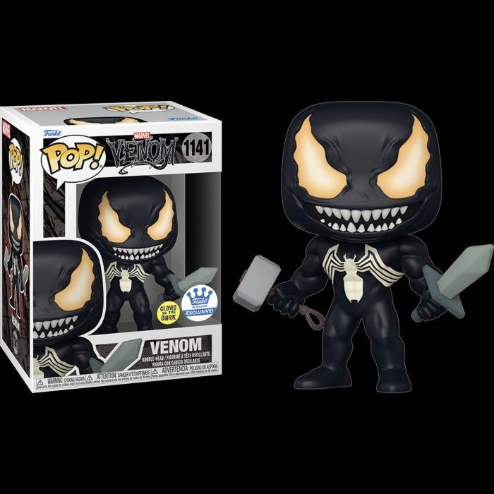 Фигурка Funko Pop! Venom with Mjolnir and Sword King in Black GitD ...