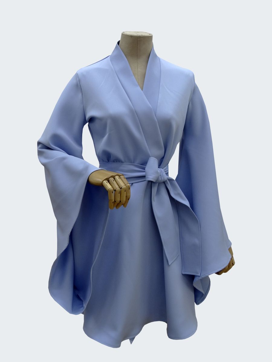 Платье Женский Allow TEO голубой Длинный Поливискоза, размер 52 Мини ...