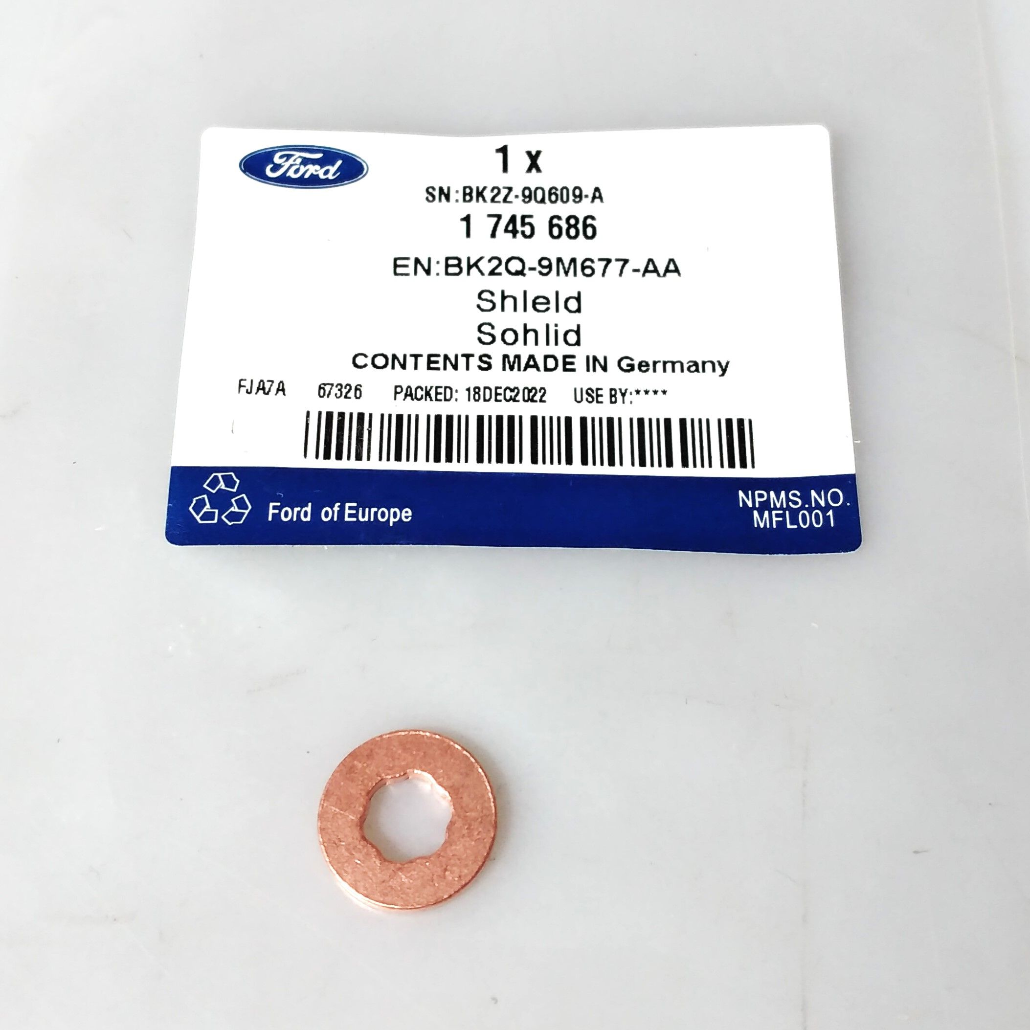 Кольцо уплотнительное топливной форсунки для Ford 1745686 Ranger Tourneo Custom Transit купить ...