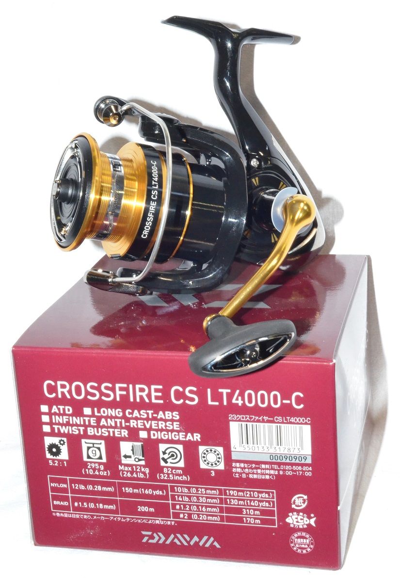 Катушка Daiwa 23 CROSSFIRE, Безынерционная, 4000C, Передний фрикцион ...