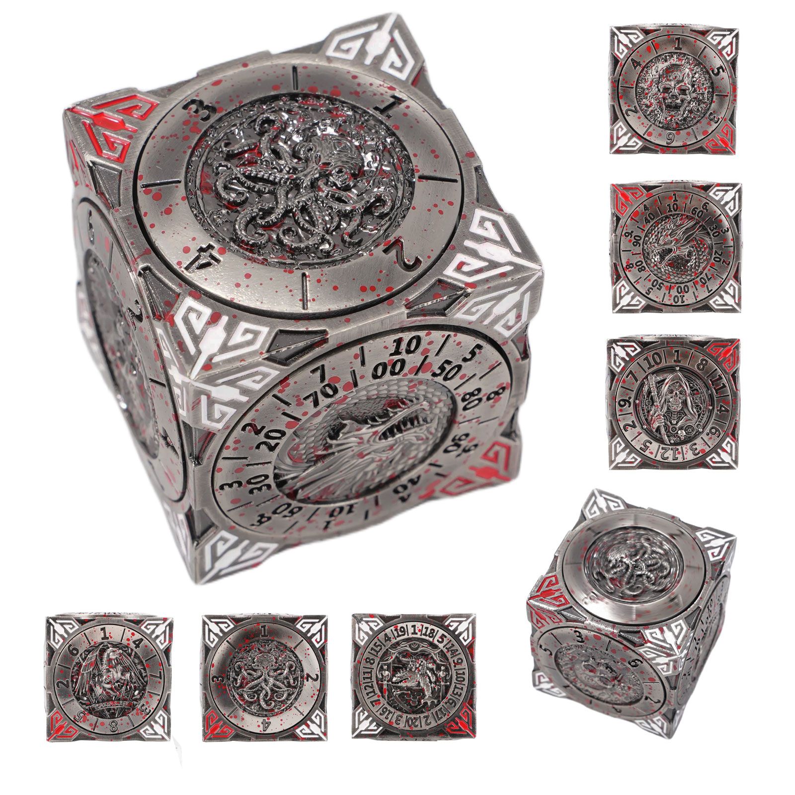 2025 Новые DND Spinner Dice, металлические кубики 7-в-1 с трехмерным ...