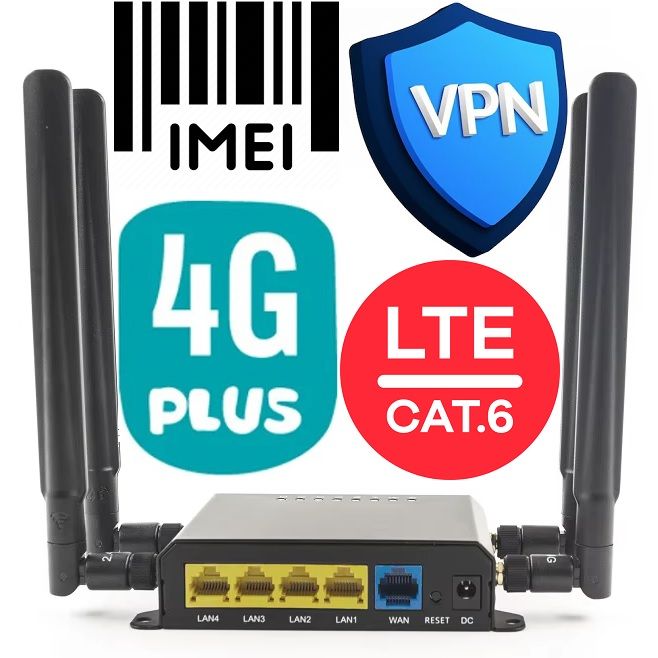 4G 3G WiFi роутер ZBT WE826-T3 LTE Cat.6 для SIM-карт, OpenWrt, VPN ...