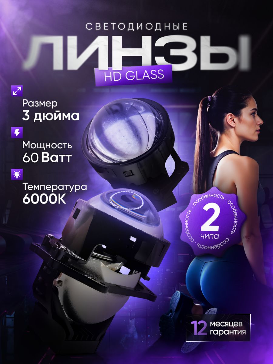 Лампа автомобильная LEDFLY, 2 шт. LF-BILED-3.0-65W/NEW11 купить c ...
