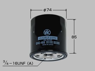Фильтр масляный VIC Double Core DC-02 (C-111) купить на OZON по низкой ...