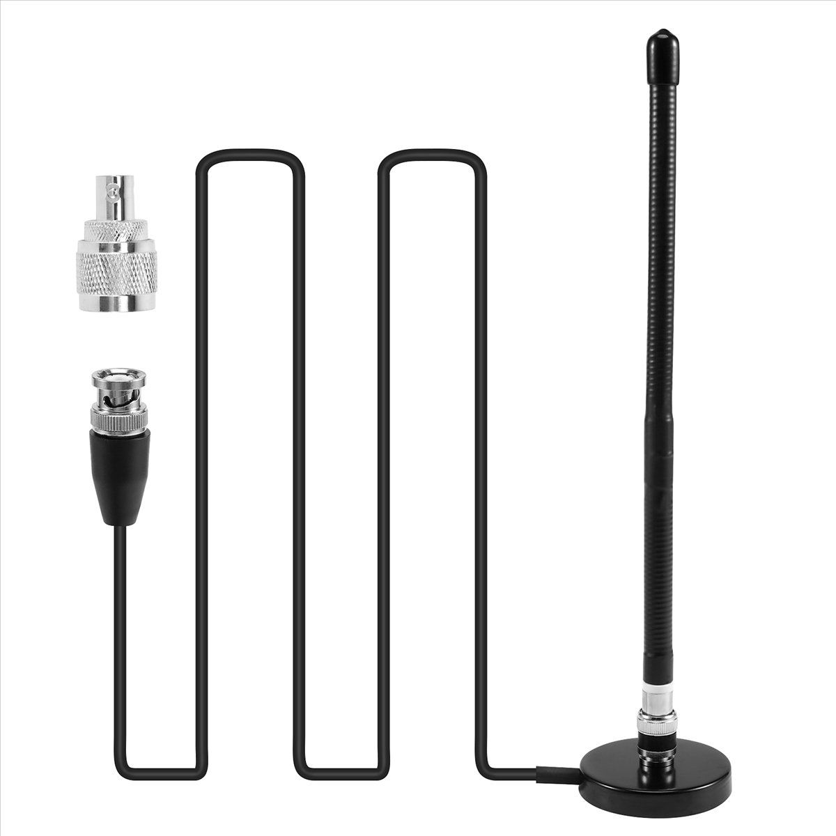 Антенна CB Aerial 27 МГц Soft Whip Magnetic Base Разъем BNC PL259 для ...