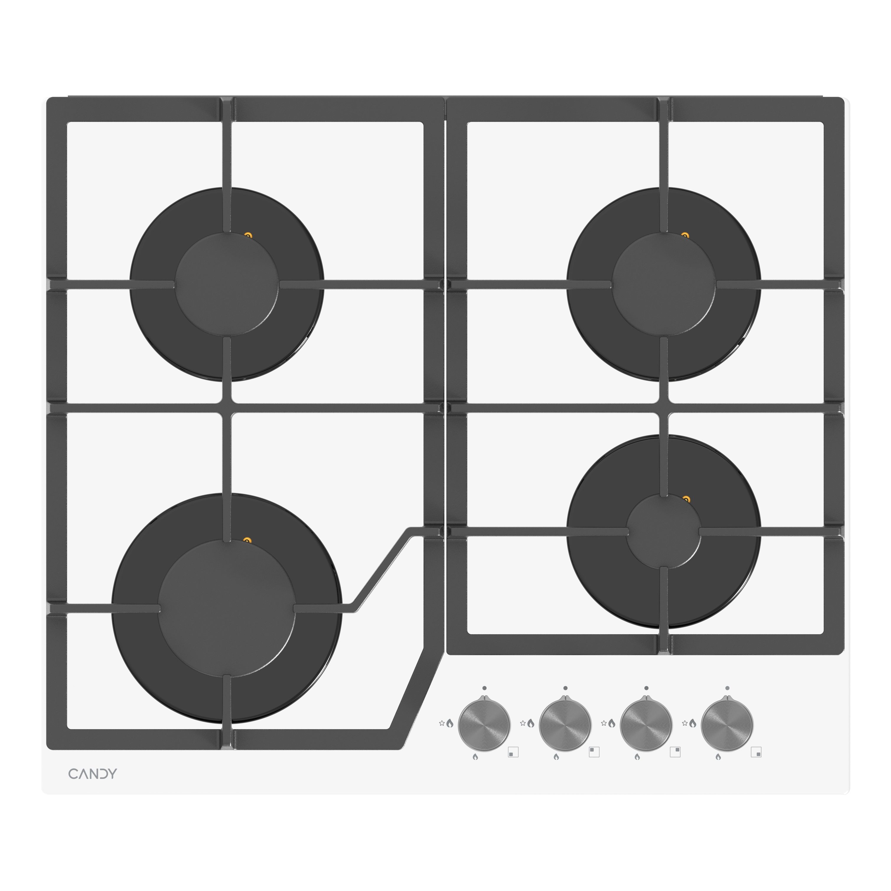 Candy CHXG64CNW Газовая варочная панель, 4 конфорки, белая купить c ...