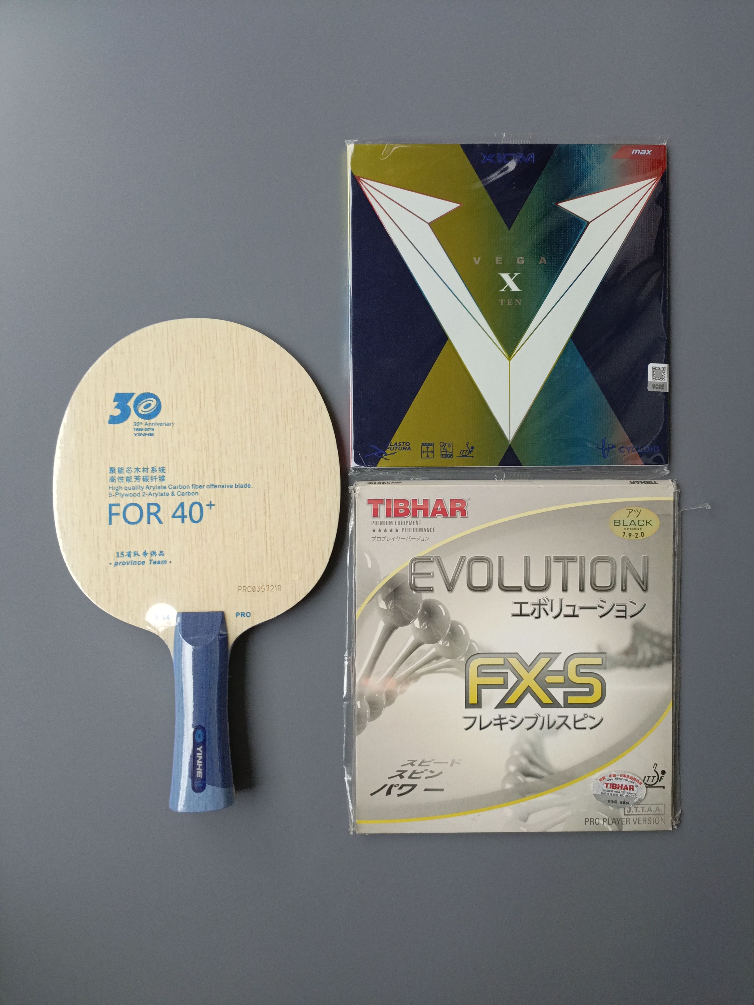 Ручная сборка! Yinhe V14 pro ALC + Tibhar Evolution FX-S + Xiom vega X ...