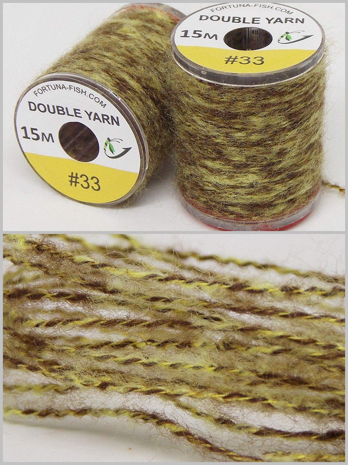 Пряжа Double Yarn #33 - Dark Brown / Pale Yellow (15 м.) купить c ...