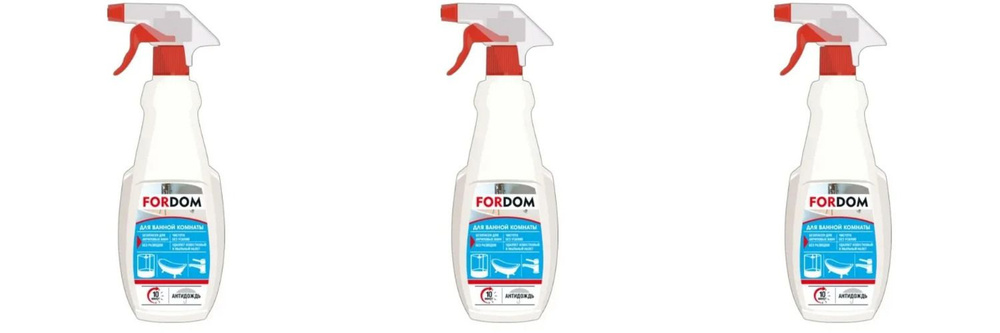 Fordom Средство чистящее для ванной комнаты, спрей, 500 г, 3 шт ...