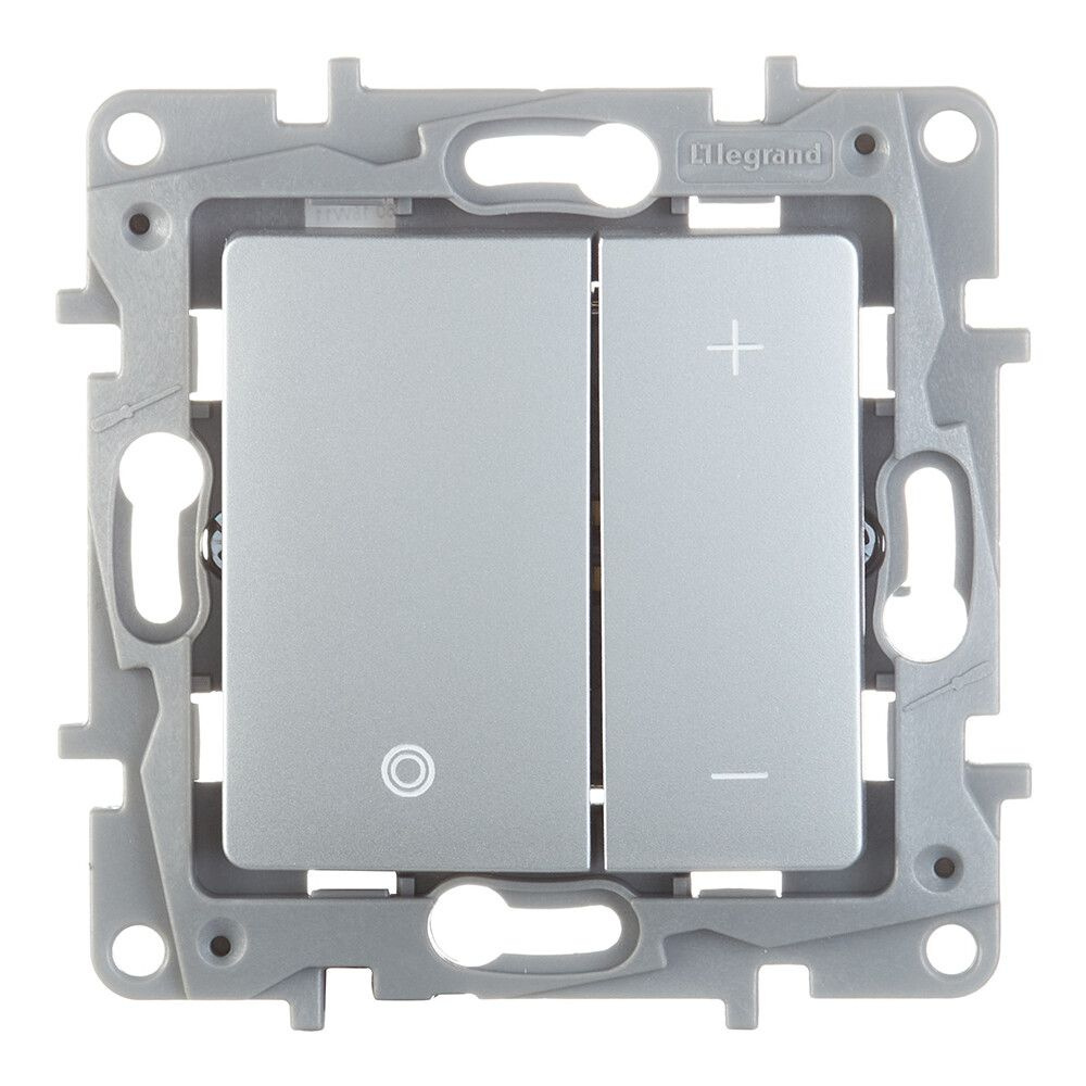 Диммер Legrand Etika 672418 двухклавишный скрытая установка алюминий 3 ...