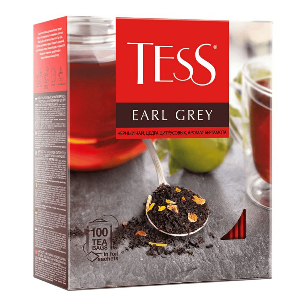Чай черный Tess Earl Grey в пакетиках 1,8 г х 100 шт - купить с ...