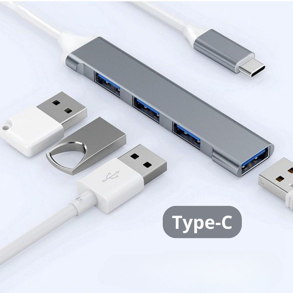 Usb концентратор 3 0 Hub адаптер Type C для ноутбука купить с