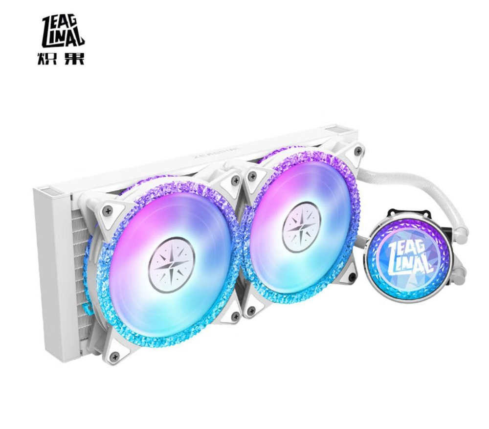 ZEAGINAL Встроенный кулер для воды Yeston BlingBling CPU radiator ARGB ...