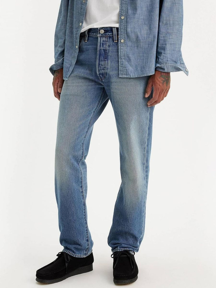 Джинсы Мужской Levi's синий Хлопок, размер 48 прямой Вьетнам На любой сезон Повседневный купить ...