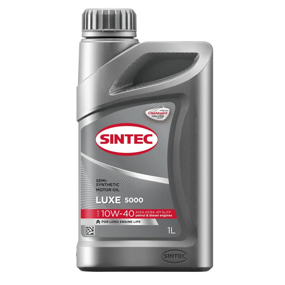 Масло моторное SINTEC Luxe 5000 10W-40 SL/CF 10W-40 Полусинтетическое 1 ...