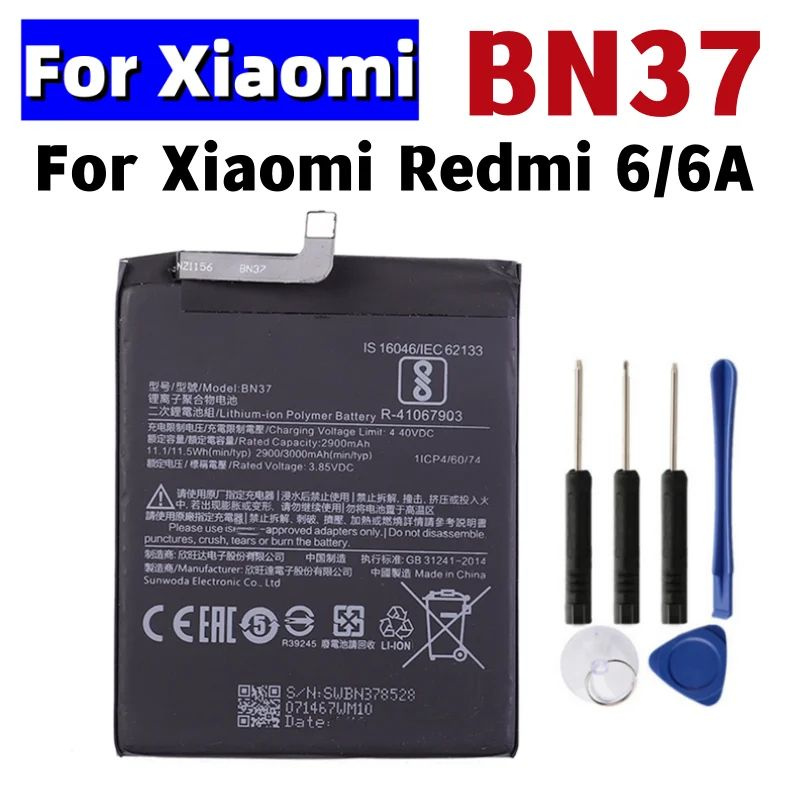 BN37 новый высококачественный аккумулятор BN37 3000 мАч для Xiaomi 6 6 ...